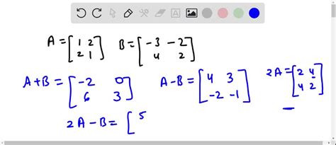Find If Possible A B A − B 2a 2a − B And B 1 2 A If Not