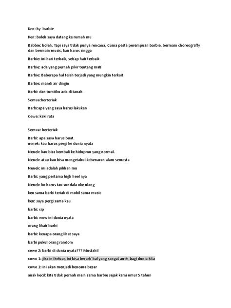 Script Barbie Pdf