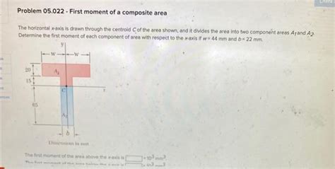 Solved The Horizontal X Axis Is Drawn Through The Centroid