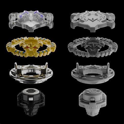 3d File Acid Anubis Atlas Anubion A2 Beyblade Burst Dual Layer 🎠