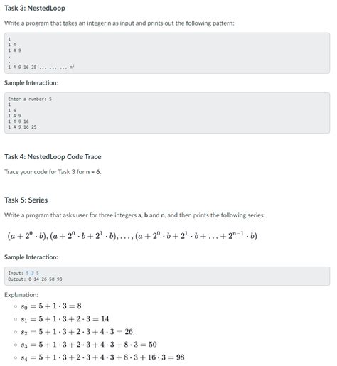 Solved Task 3 NestedLoop Write A Program That Takes An Chegg