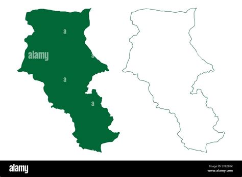 Garhwa District Jharkhand State Republic Of India Palamu Division Map Vector Illustration