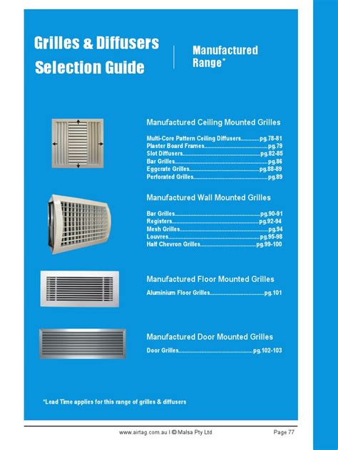 Pdf Grilles Diffusers Manufactured Range Dokumen Tips