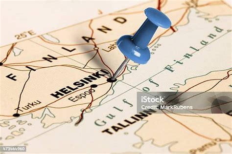 저장위치 헬싱키 블루 Pin을 맵 0명에 대한 스톡 사진 및 기타 이미지 0명 2015년 관광 Istock