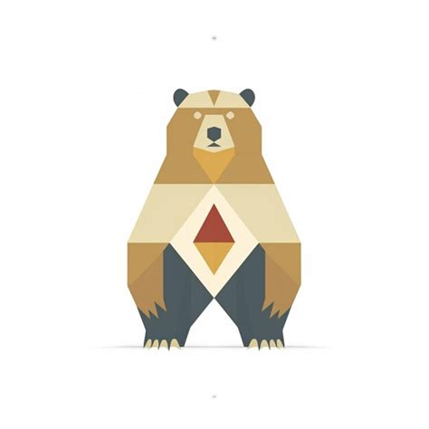 Premium Photo There Is A Bear That Is Standing Up With A Triangle On