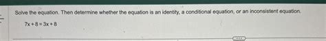 Solved Solve The Equation Then Determine Whether The