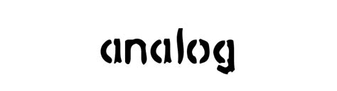 Analog Font