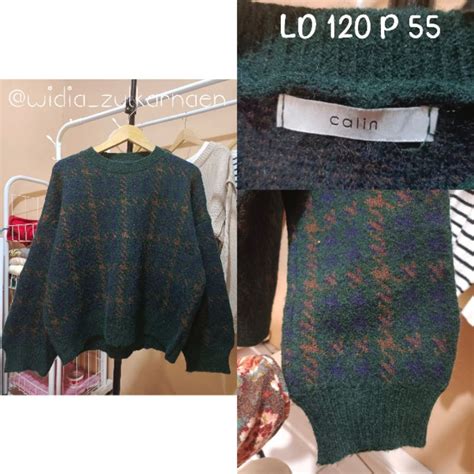 Jual Sweater Motif Hs Lengan Balon Shopee Indonesia