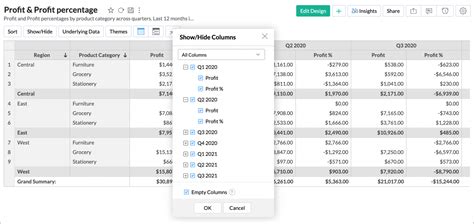 Customizing Pivot Table