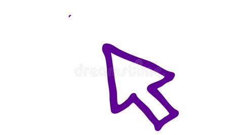 Animated Violet Symbol Of Mouse Cursor Arrow With Rays Clicks Icon In