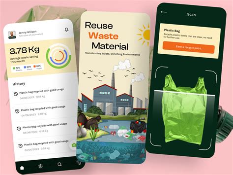 garbage recycling app design mobile app by lazy kar for lazyinterface