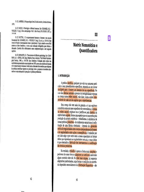 Matrizes Do Pensamento Psicologico Cap 3 Pdf Science Experiência