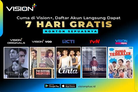 Cuma Di Vision Daftar Akun Langsung Dapat 7 Hari Gratis Nonton Sepuasnya