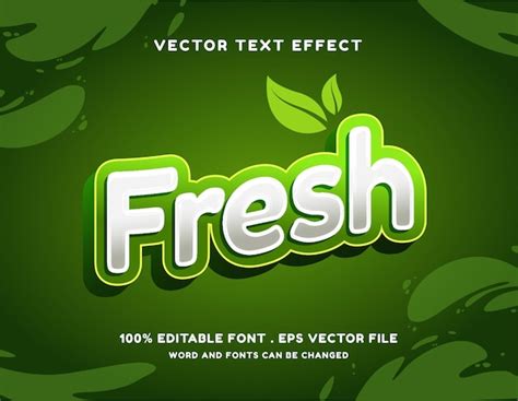Efecto De Texto Editable Fresco Vector Premium