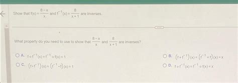 Solved Show That F X 8 Xx ﻿and F 1 X 8x 1 ﻿are
