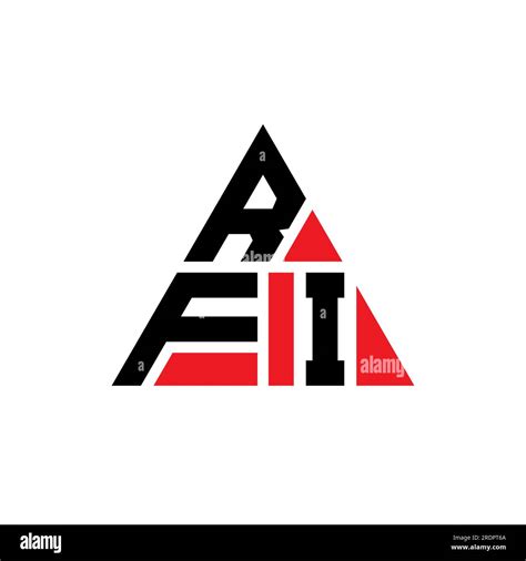 Rfi Triangle Letter Logo Design With Triangle Shape Rfi Triangle Logo