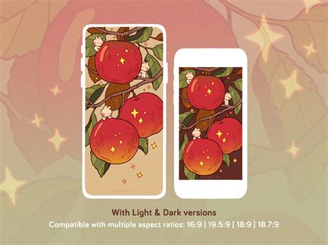 Apple Picking Phone Wallpaper Icon Set Nekomori Art S Ko Fi Shop