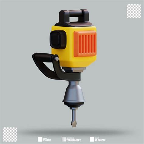 Premium Psd 3d Illustration Jack Hammer 3