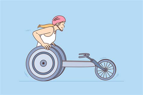 패럴림픽 경기 중 휠체어 경기에 참가하는 여성 활력 발휘 Championship에 대한 스톡 벡터 아트 및 기타 이미지 Championship 개념 개념과 주제