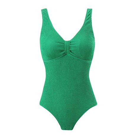 Arnsht Women One Piece Swimsuit Solid Ribbed Soft Comfortable