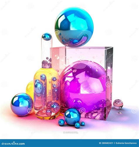 Contemporary Iridescent Tribal Futuristic Render 3d Shape Abstract Metallic Graphic Asset