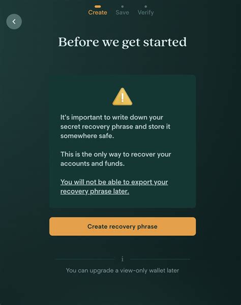 Tabbed Onboarding Formatting Re Save And Store Your Recovery Phrase