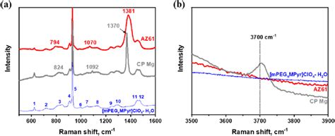 Typical Raman Spectra Recorded On The Surfaces Of Cp Mg And Az61 As
