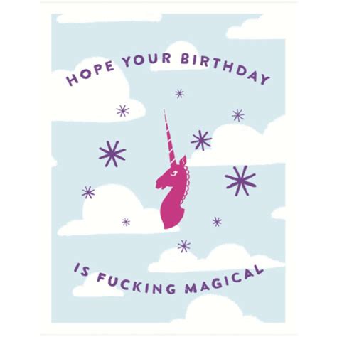 Magical Unicorn Birthday Card By Seltzer Goods Outer Layer
