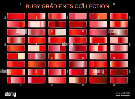 Red Ruby Glossy Gradient Metal Foil Texture Color Swatch Set Red Ruby Glossy Gradient Metal Foil Texture Color Swatch Set
