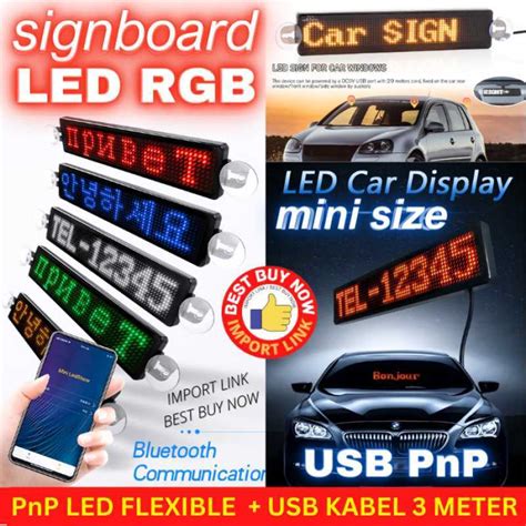 Promo Led Flexible Screen Display Mobil Lampu Running Light Signboard