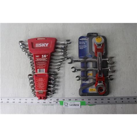Sky Combination Wrench Set Sae Mastercraft Maximum Dual Open End