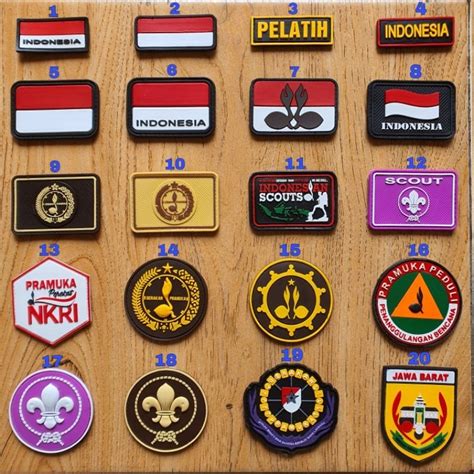 Jual Karet Velcro Patch Rubber Logo Pramuka Tempelan Emblem