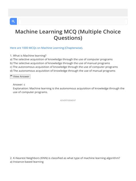 1000 machine learning mcq multiple choice questions sanfoundry
