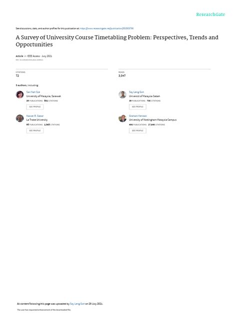 A Survey Of University Course Timetabling Problem Pdf Mathematical