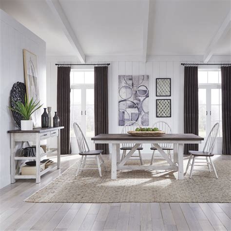 Liberty Furniture Farmhouse 5 Piece Trestle Table Set Wayfair Canada