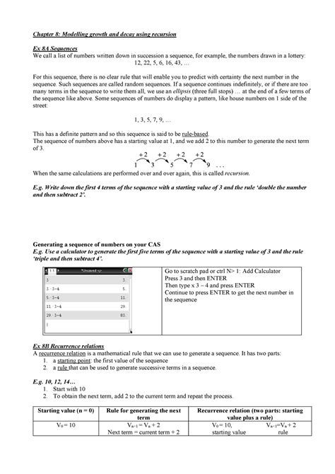 Chapter 8 Notes 2022 Chapter 8 Modelling Growth And Decay Using