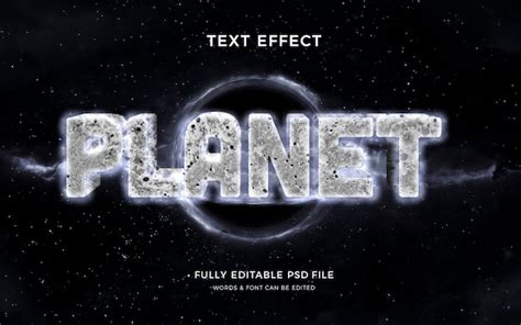 Premium Psd Planet Text Effect
