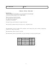 Exam CSE6140 Fall2016 FINAL Pdf GT USERNAME NAME CSE6140 FINAL