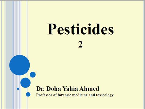 Pesticides Toxicity 2