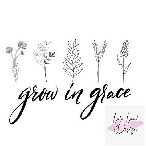 Grow In Grace Svg Christian Svg Religious Svg Faith Svg Jesus Svg