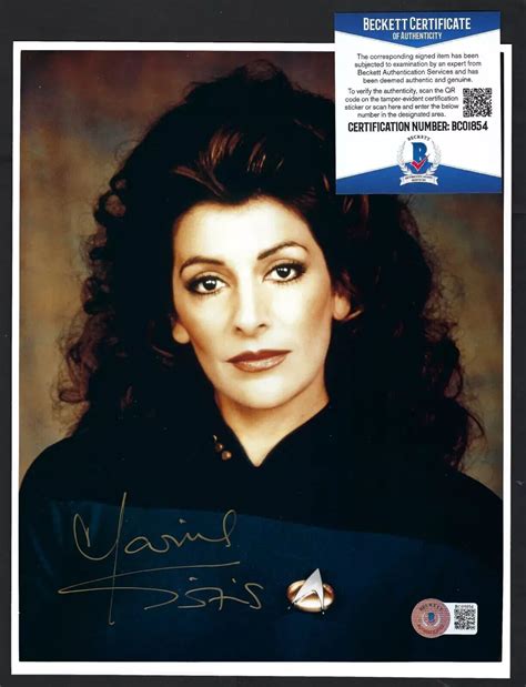 Marina Sirtis Signed 8x10 Photo 3 Star Trek Deanna Troi Auto W