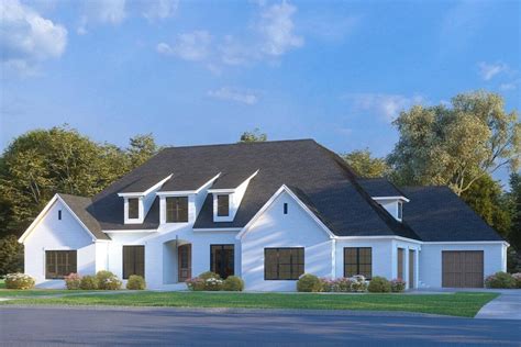 Modern French Country House Plan With Optional Bonus Level 70772mk