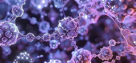 Abstract Representation Of Molecular Structures In Vibrant Colors