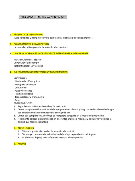 Informe De Practica N°1 Pdf