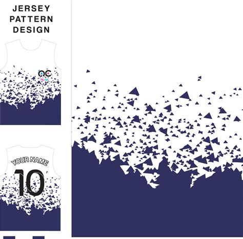 Abstract Triangle Concept Vector Jersey Pattern Template For Printing