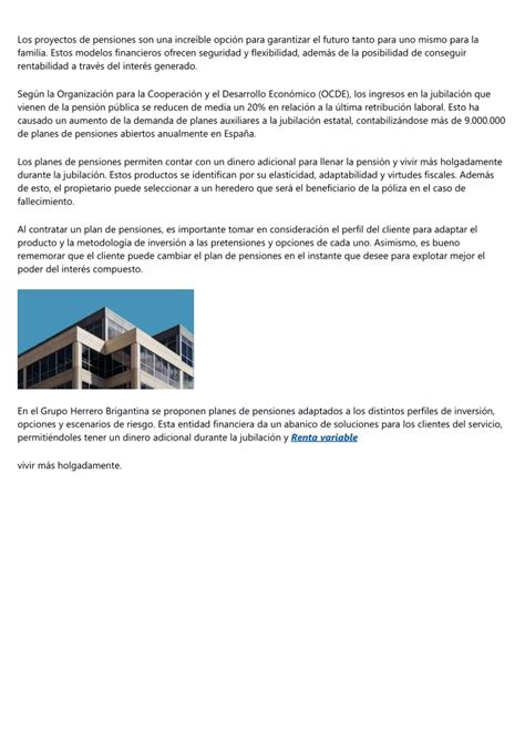 PPT Qué dicen los expertos del Grupo Herrero Brigantina de los planes de pensiones