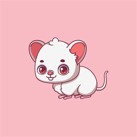 Ilustración de una rata de dibujos animados sobre fondo de colores