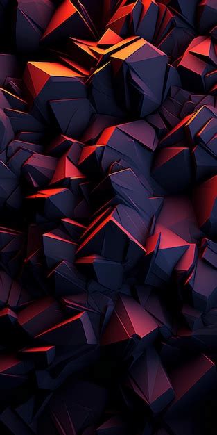 Premium Photo Dark Abstract Background Random Shapes Amoled