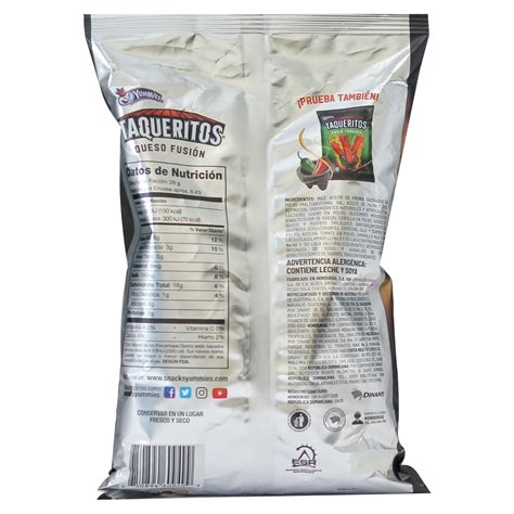 Comprar Snacks Crujiente Yummies Taquerito Chile Toreado 80 G