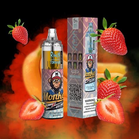 Strawberry Banana By Randm Tornado Disposable Pod 7000 Puffs Si Omar